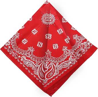 Amazon.com: ArtCreativity Red Paisley Bandanas for Kids and Adults ...