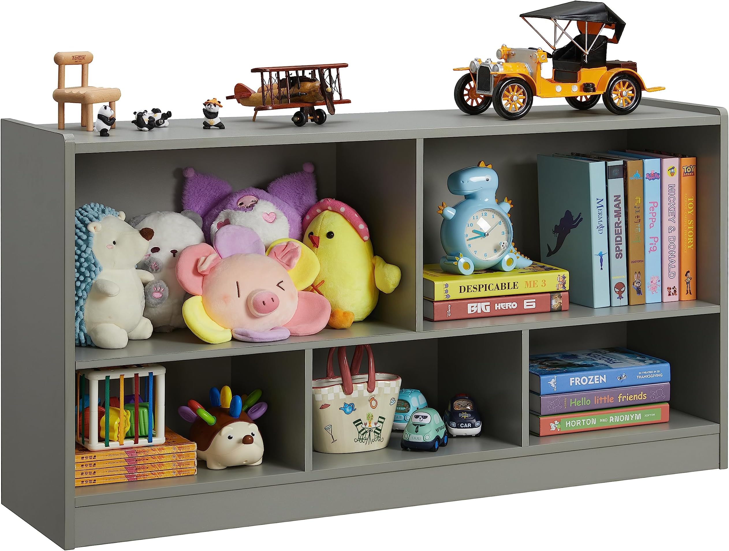 Amazon.com: KOALA DIARY 2-Shelf Toddler Solid Wood Storage Cabinet, 5 ...