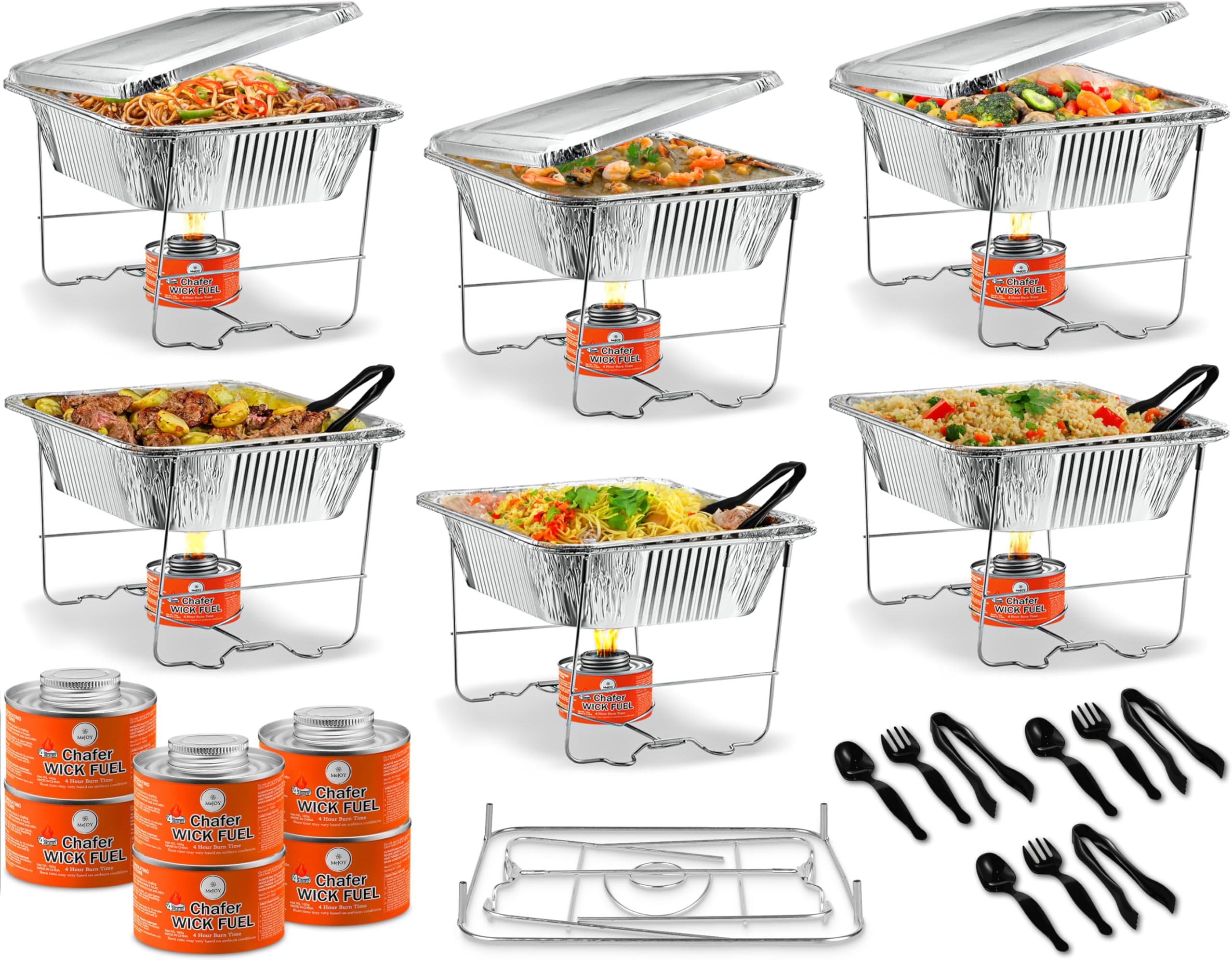 Amazon.com: Alpha Living Disposable Chafing Dish Buffet Set, Food ...
