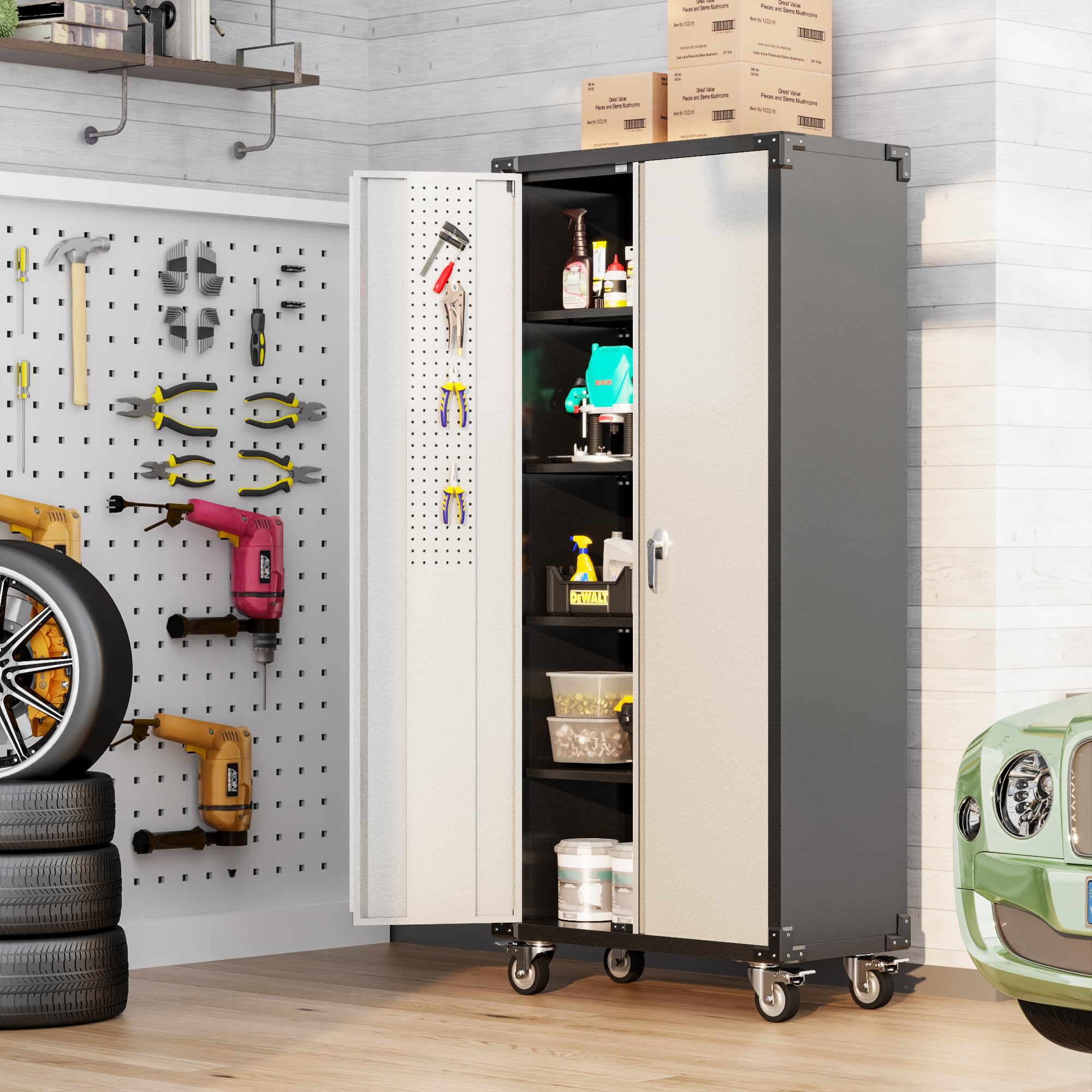 Rolling Cabinets On Wheels How To Build Mobile Garage Storage