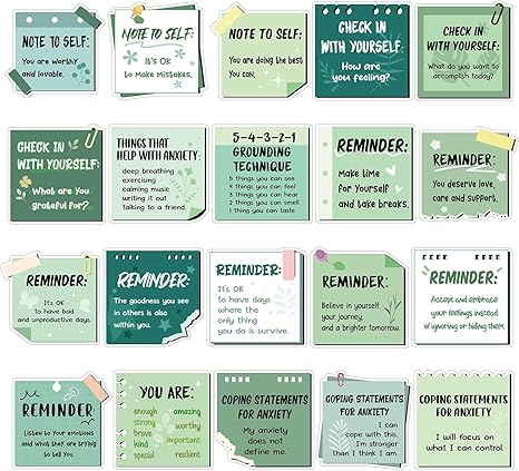 Amazon.com: Copkim 20 Pcs Mental Health Magnets Motivational Daily ...