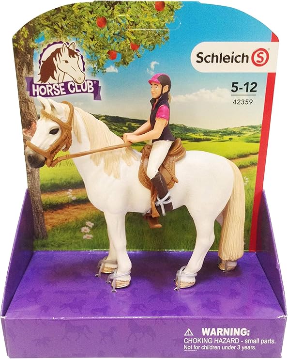 Amazon.com: Schleich North America Recreational Rider with Horse Toy ...