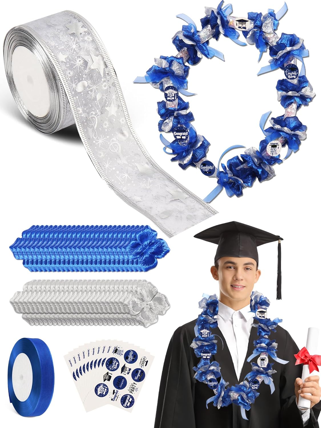 Amazon.com: Extpro 10 Sets Graduation Candy Lei Making Kit, DIY Candy ...