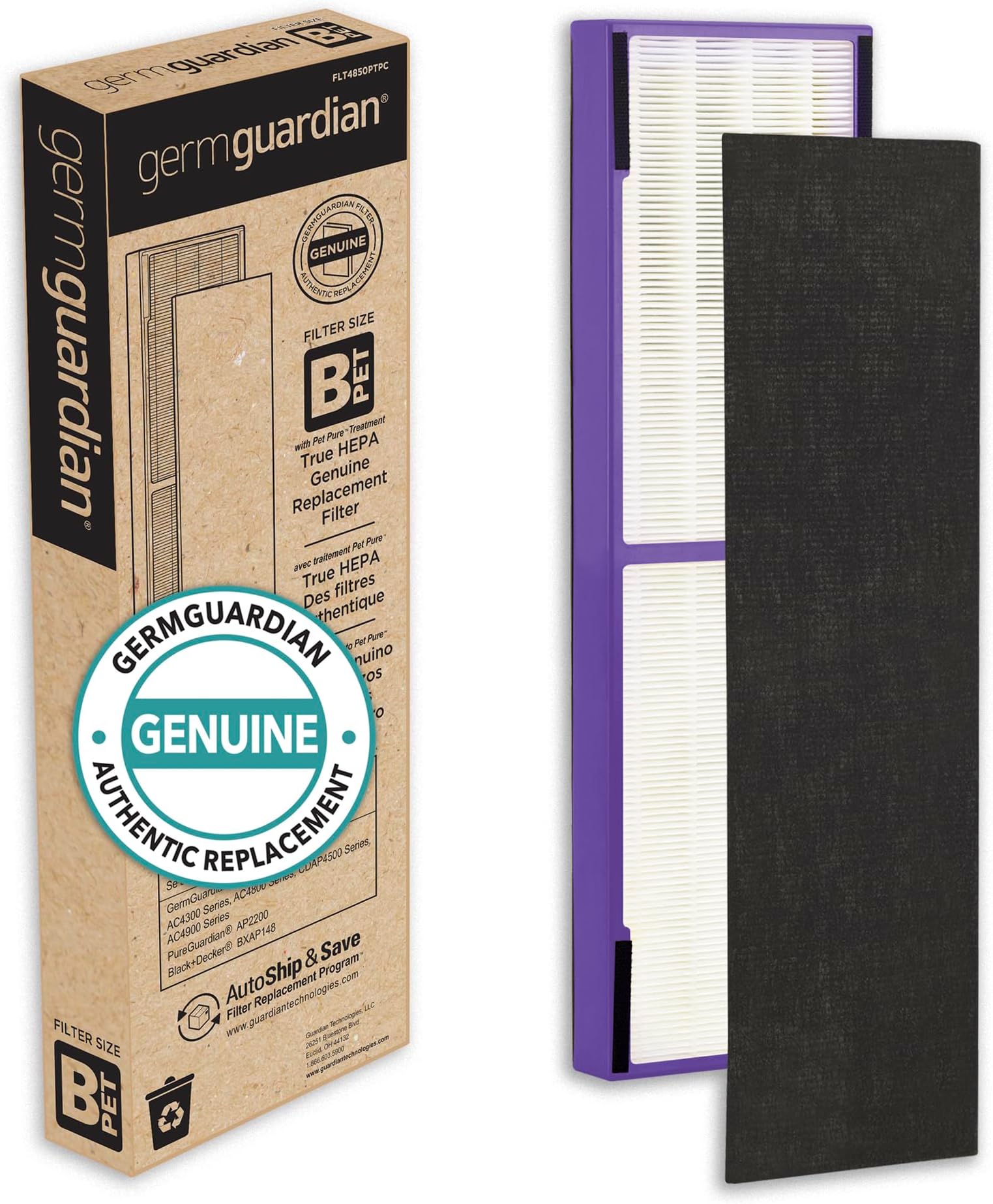Amazon.com: Germ Guardian FLT4100 True HEPA Genuine Air Purifier ...