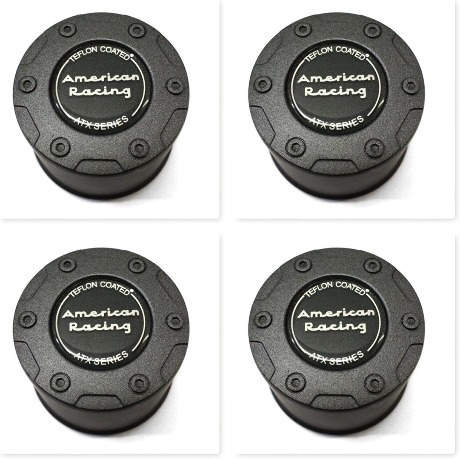 Amazon.com: 4 Pack American Racing Wheel Center Cap ATX Series Teflon ...