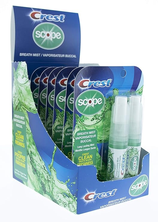 Amazon.com : Crest Scope | Mint Breath Mist - 0.24 ounce (7mL) 2-pack ...