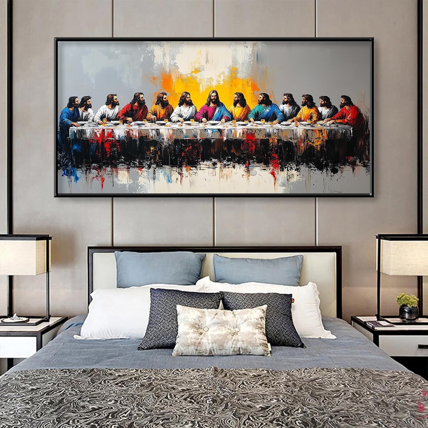 Amazon.com: The Last Supper Canvas Wall Art, Last Supper Wall Decor ...