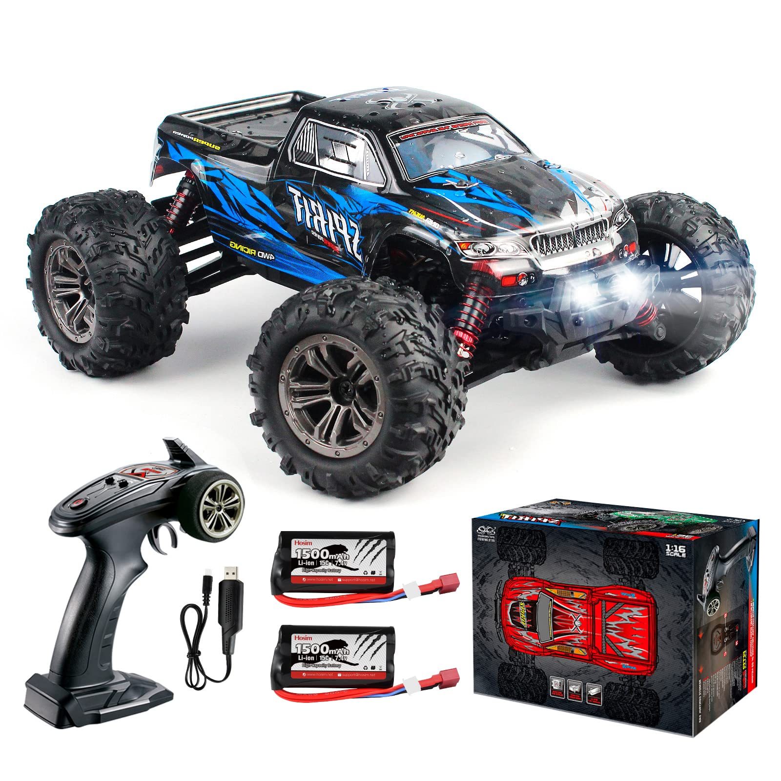 Hosim 1 16 Scale 36 KPH All Terrain RC Car 4WD Waterproof High Speed
