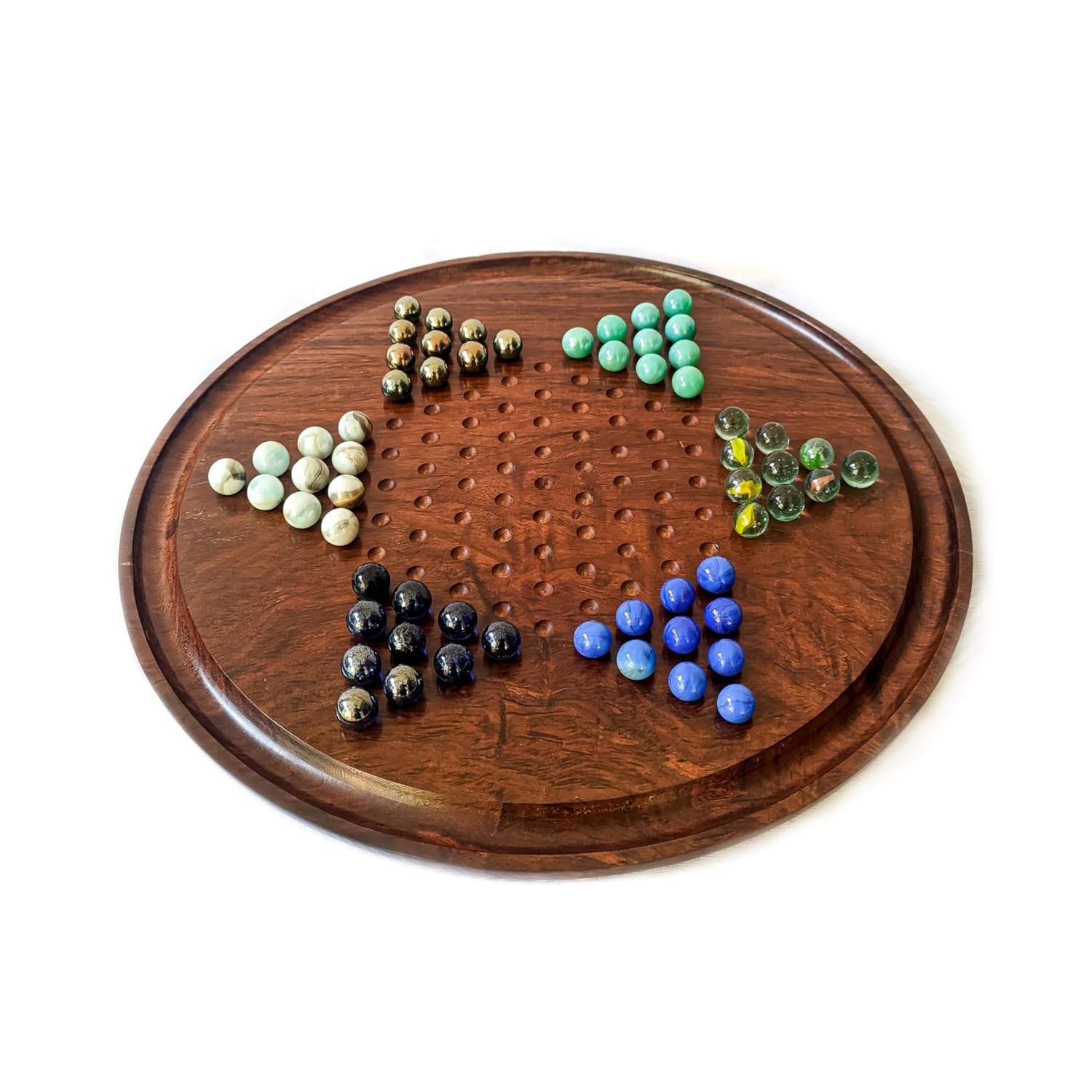 Amazon.com: Premium Rosewood Chinese Checkers Set - Classic Wooden ...