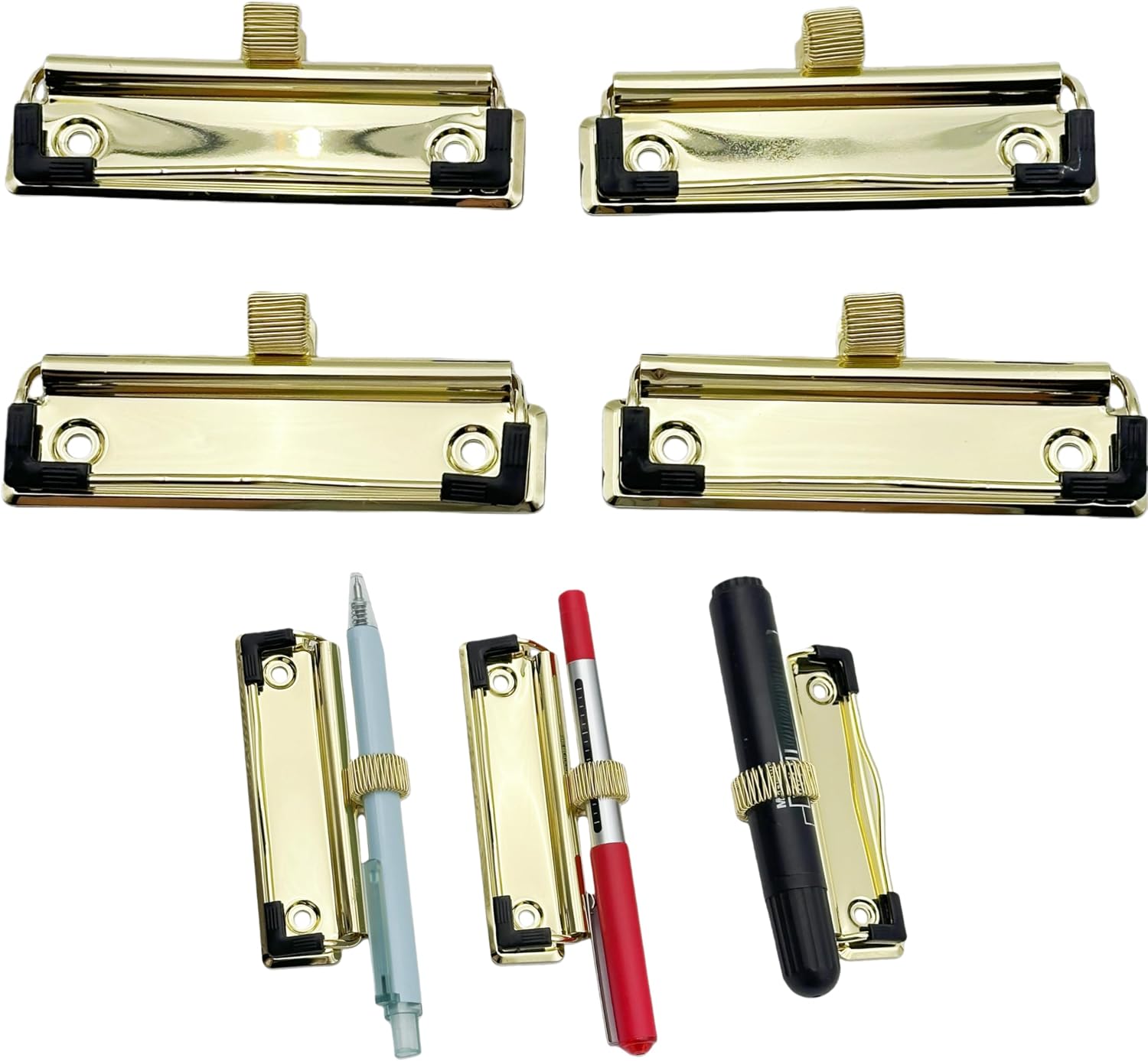 Amazon.com : Alaviitsi Golden Clipboard Clip with Rubber Feet ...