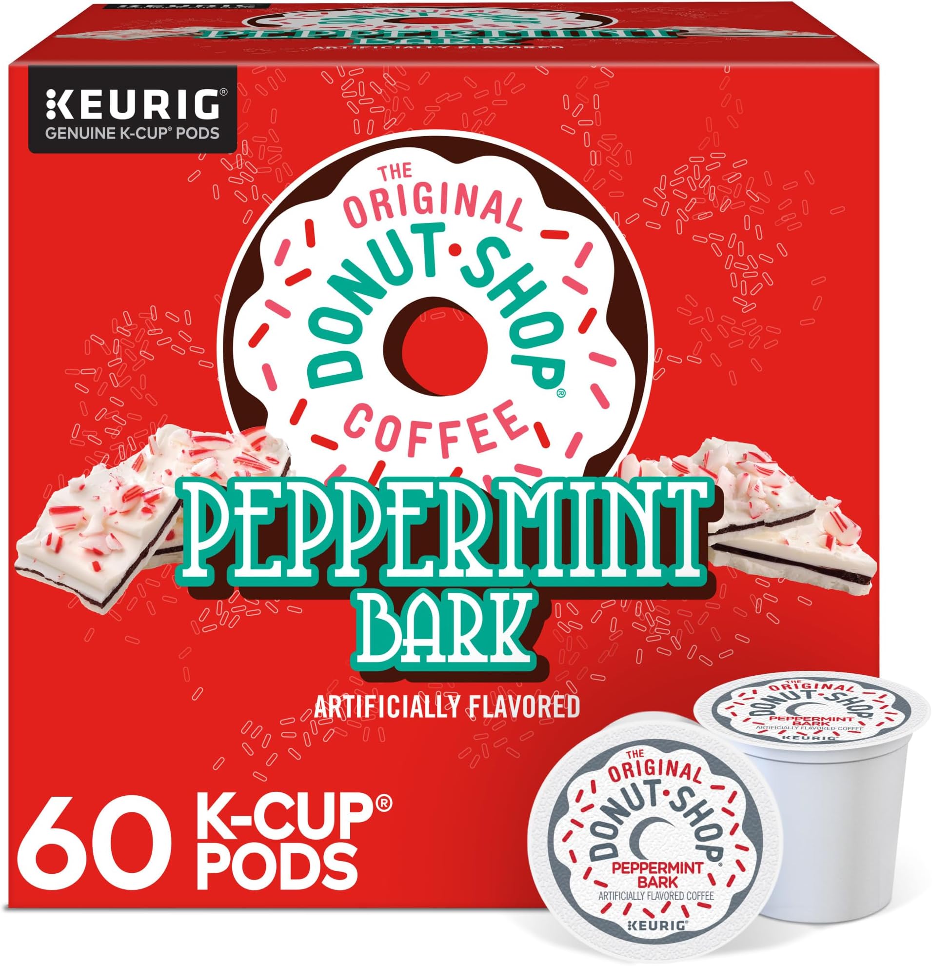 Amazon.com: The Original Donut Shop Peppermint Bark Flavored Coffee ...