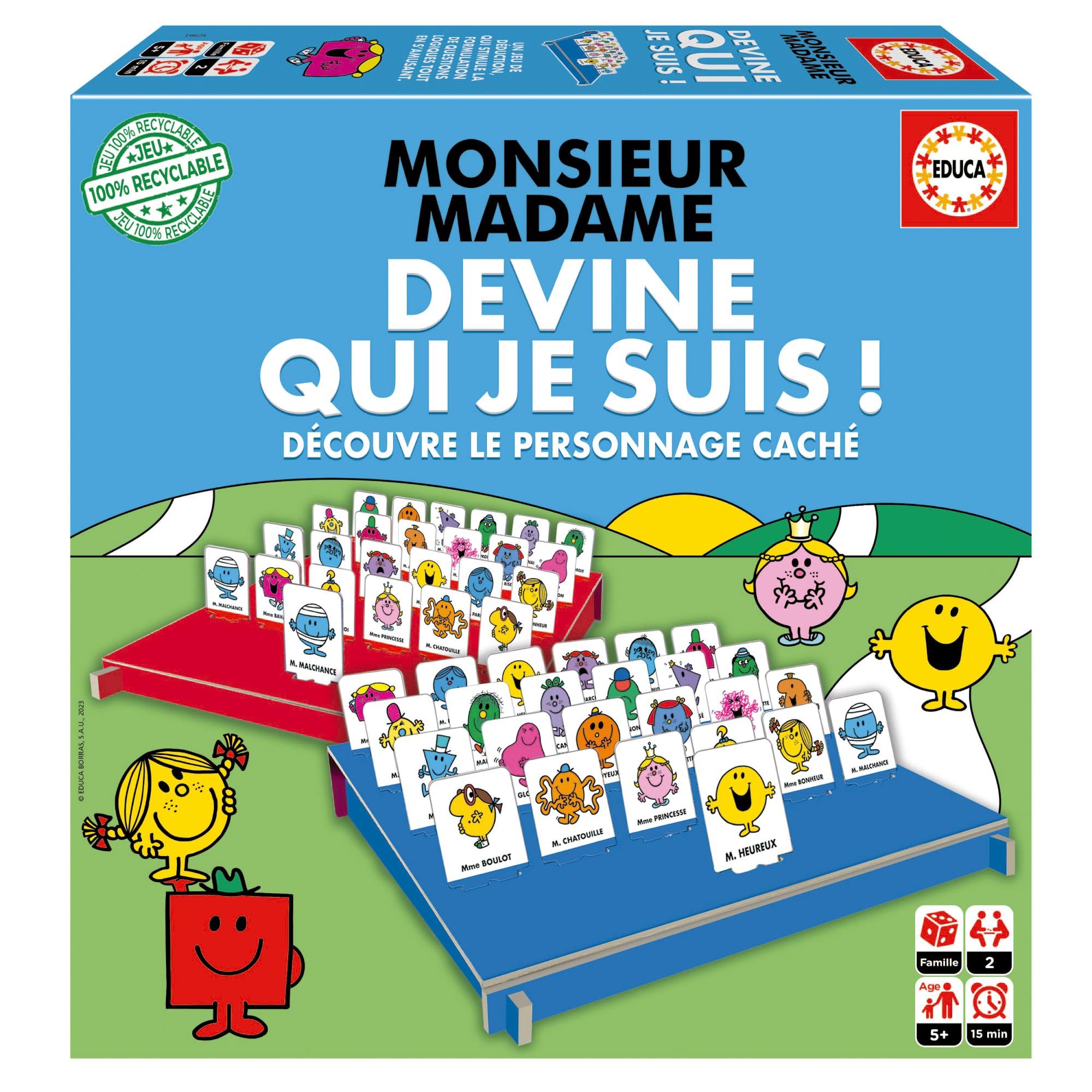 Educa - Devine Qui Je suis Monsieur Madame, Les Joueurs devront deviner ...