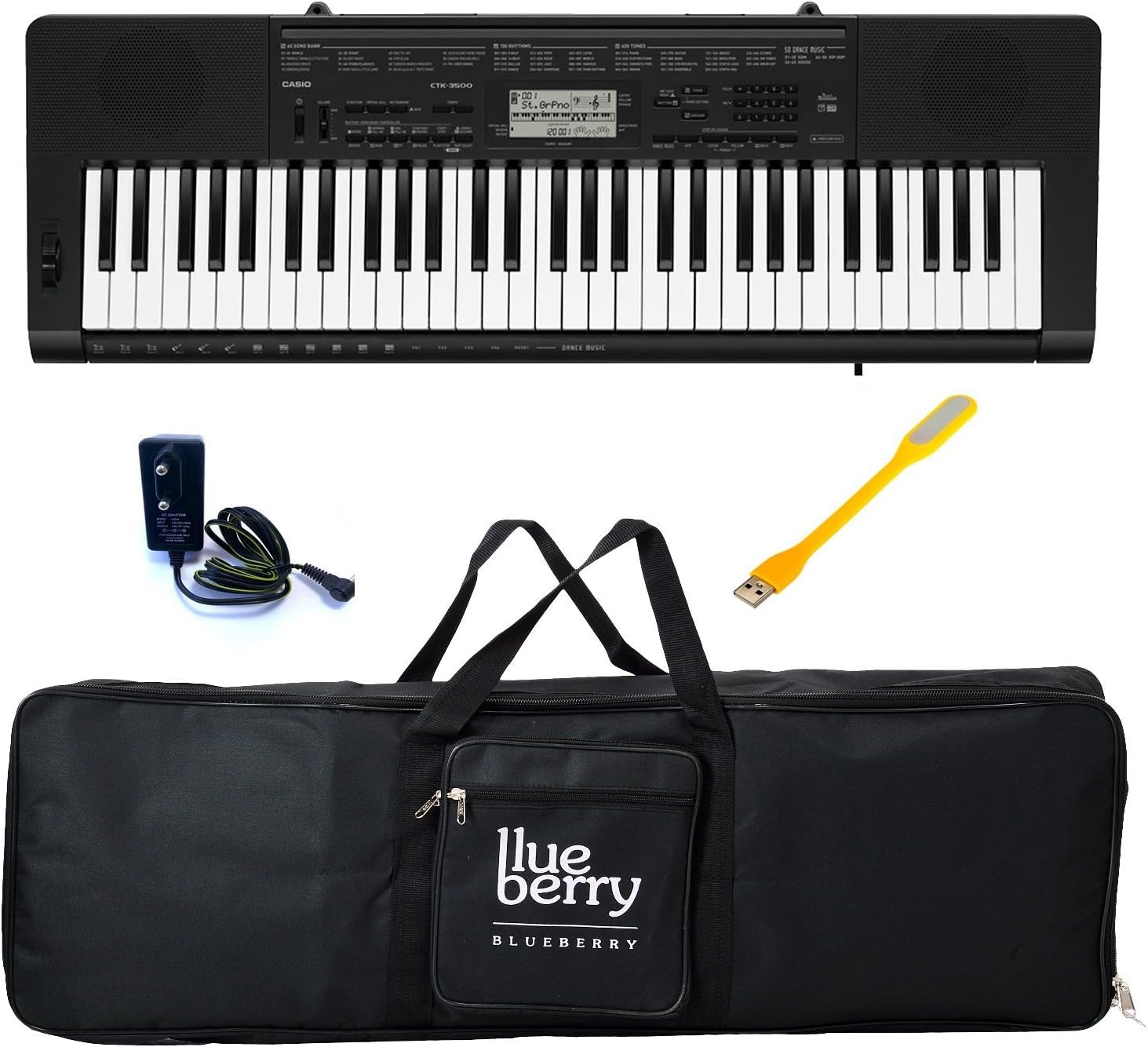 Casio CTK-2550 61-Key Portable Keyboard, Black, Casio CTK2500 keyboard ...