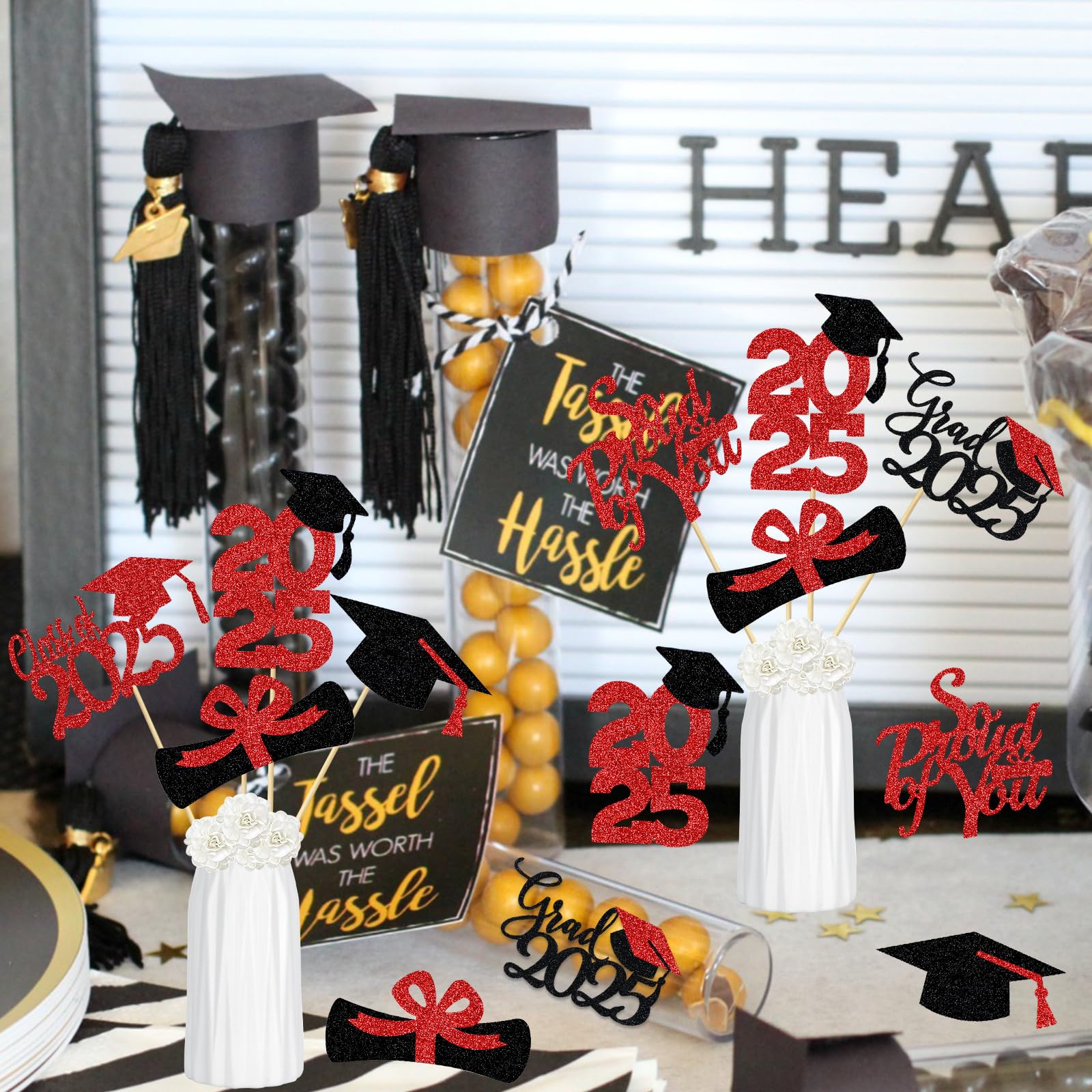 Homemade Graduation Centerpieces