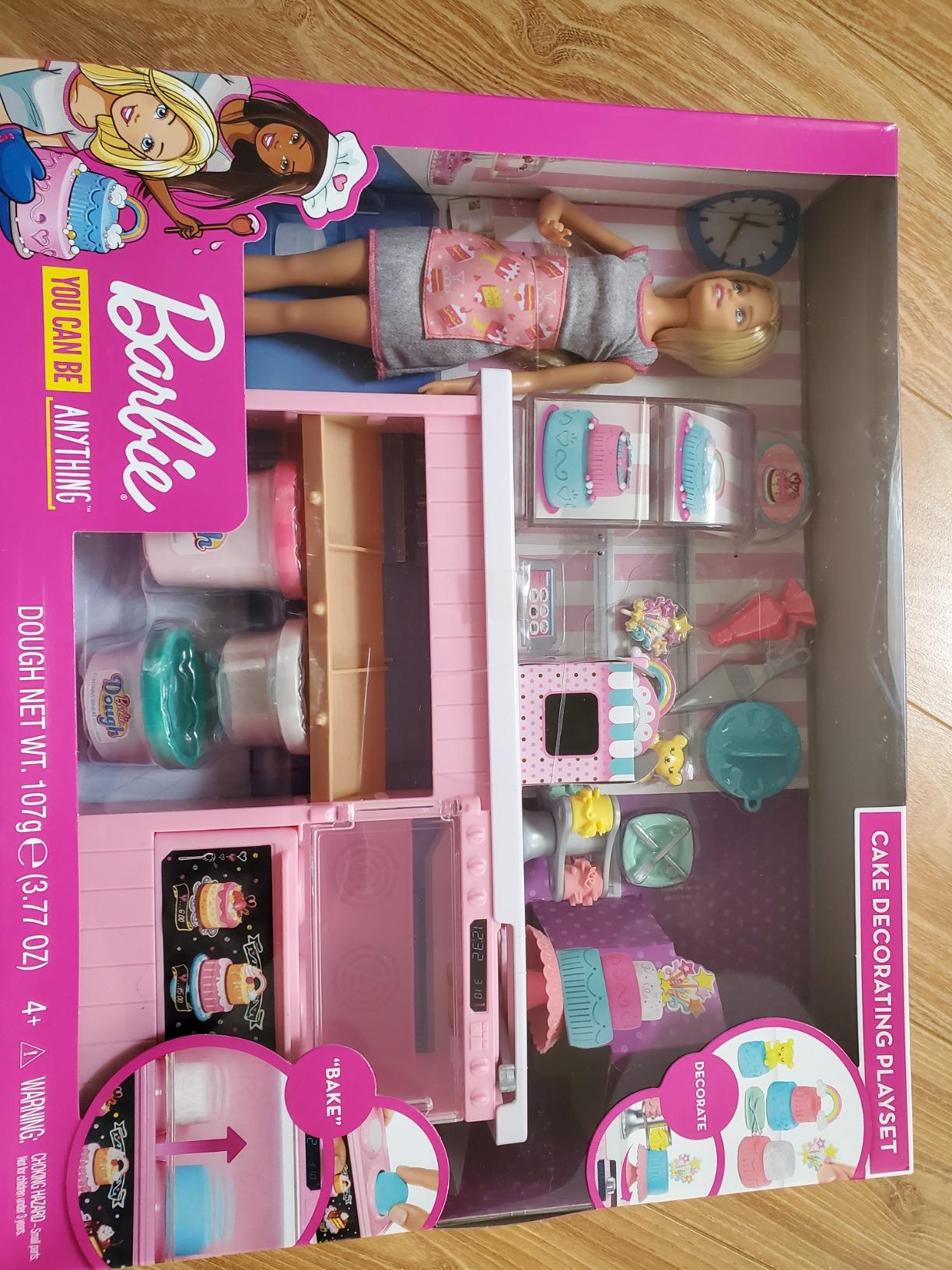 Barbie Cake Decorating Playset with Blonde Doll, Baking Island with ...