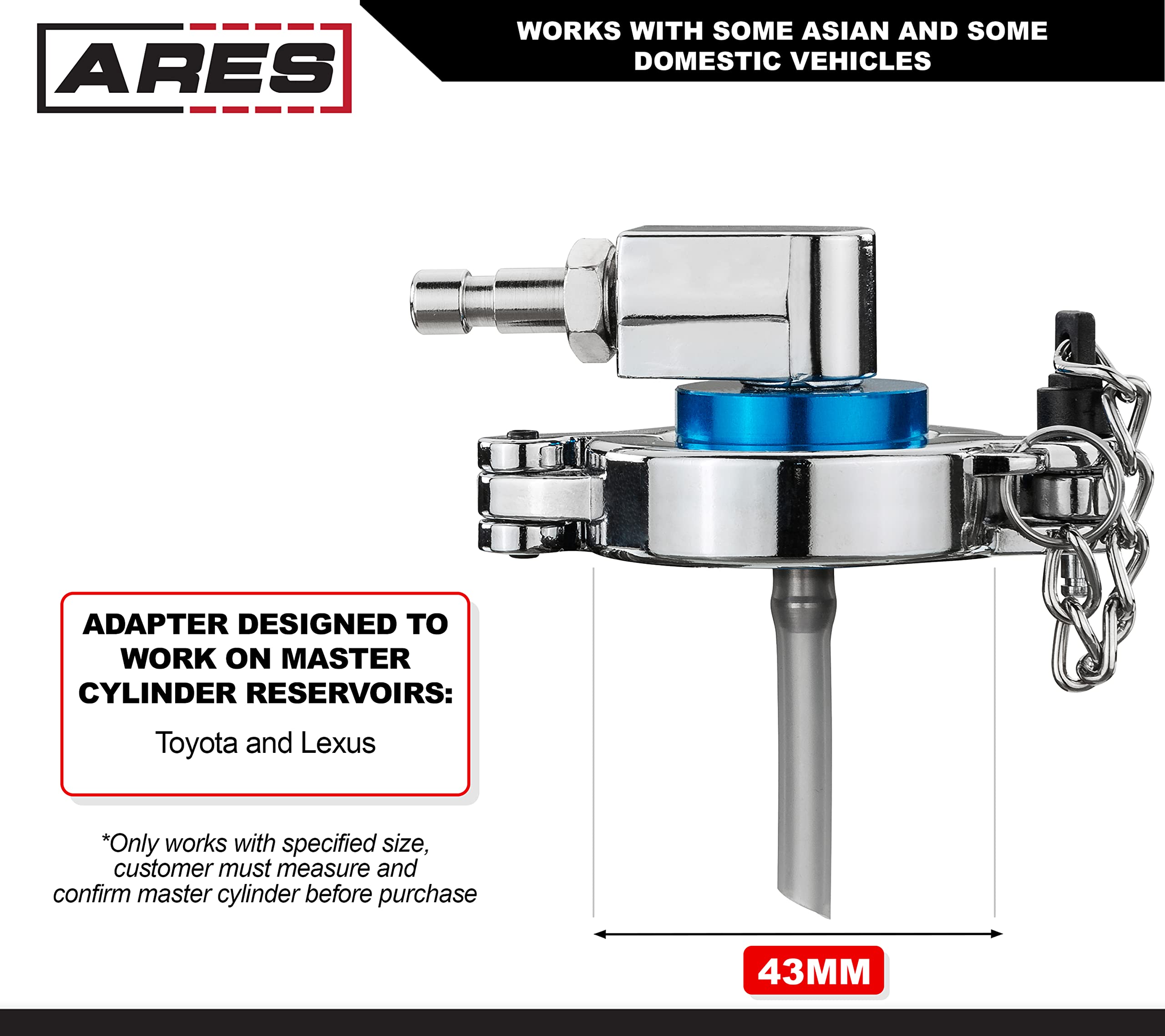 Snapklik.com : ARES 18003-43mm Master Cylinder Adapter - For Use