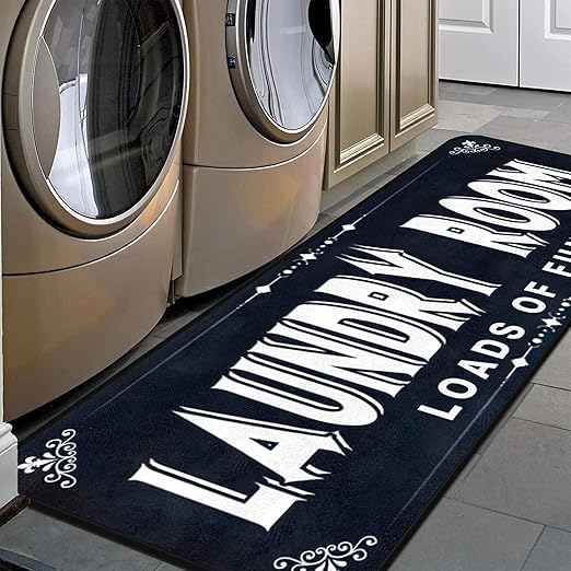 Amazon.com: EYECY Farmhouse Laundry Room Rug Runner 20"x59" Non Slip ...