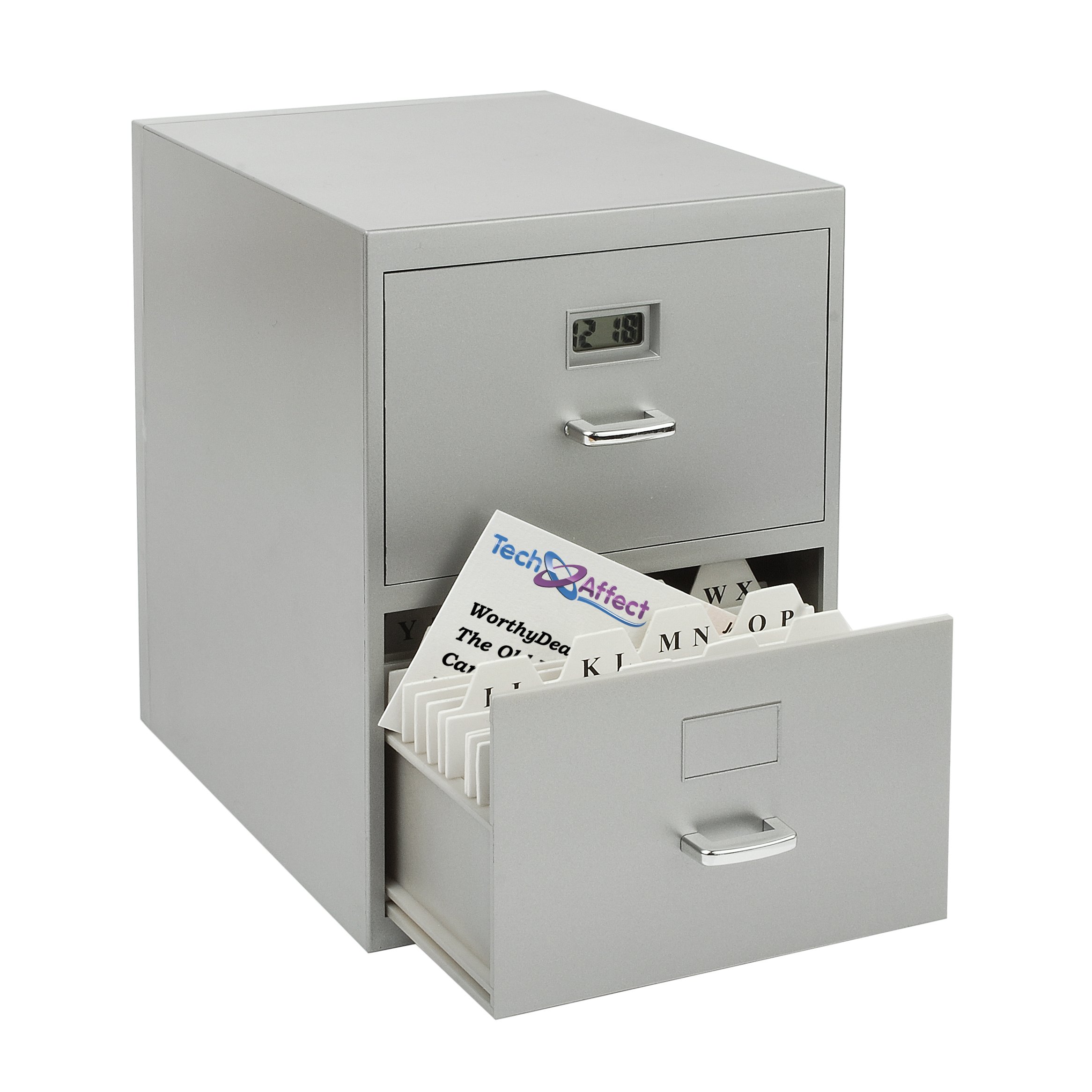 Business Card Holder Mini Desktop Filing Cabinet Visiting Cards Box ...