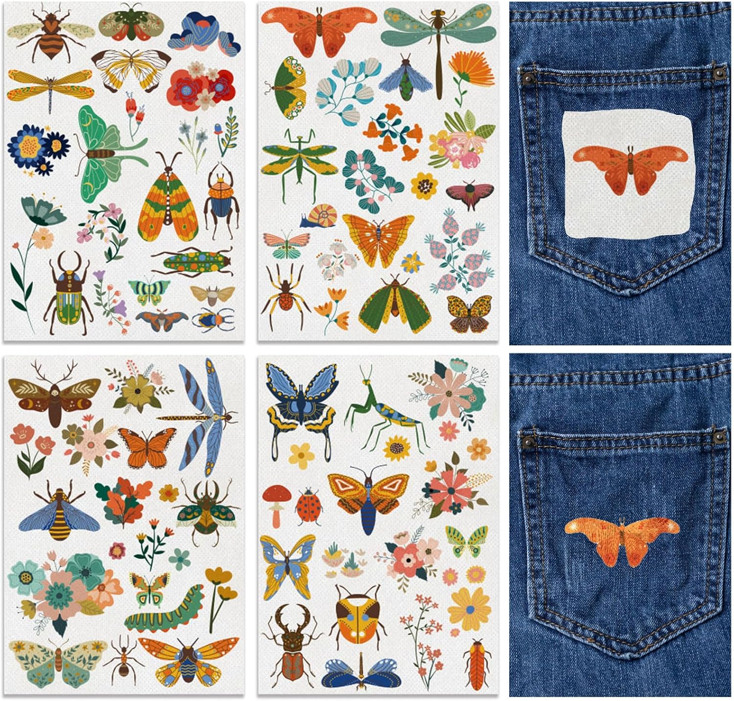 Amazon.com: FREEBLOSS 87Pcs Water Soluble Embroidery Patterns Hand ...