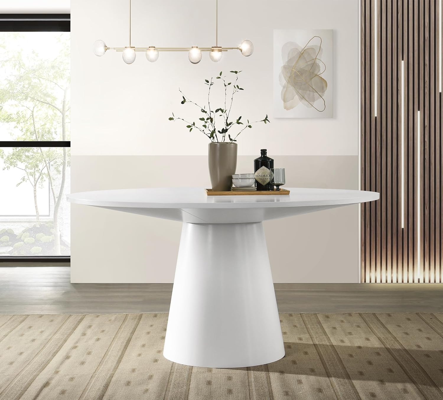 Amazon.com - SCANORDIC 59" Round Dining Table Wood for 4 5 6 8 People ...
