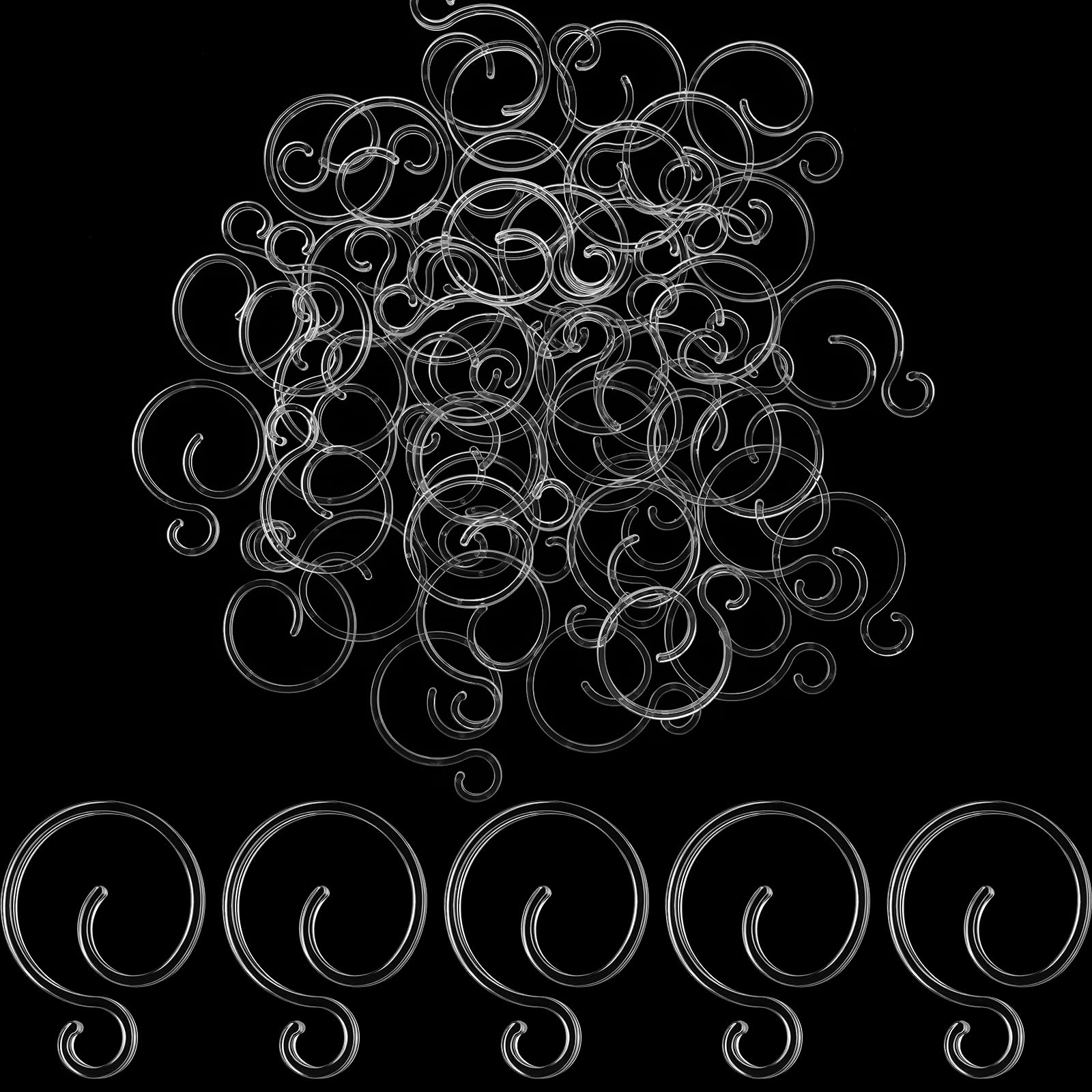 Amazon.com: Christmas Light Clips Clear Banister Clips Holiday Garland ...