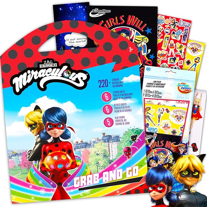 Buy Miraculous Ladybug Stickers Pack Bundle ~ 300+ Superhero Stickers ...