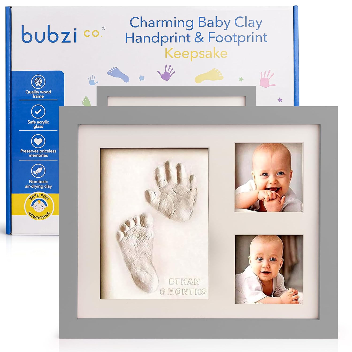 Amazon.com : Baby Footprint and Hand Print Kit - Keepsake Frame ...
