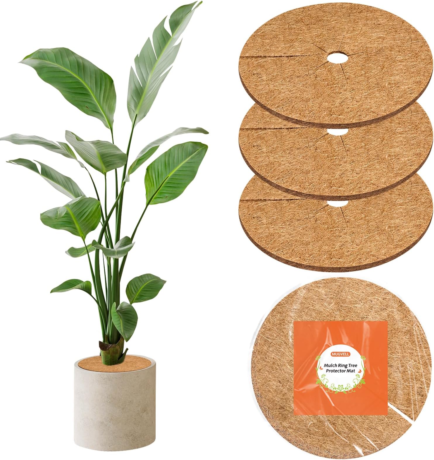 Amazon.com : Sukh Coconut Fibers Plant Protector Mat - 2PCS Tree Mulch ...