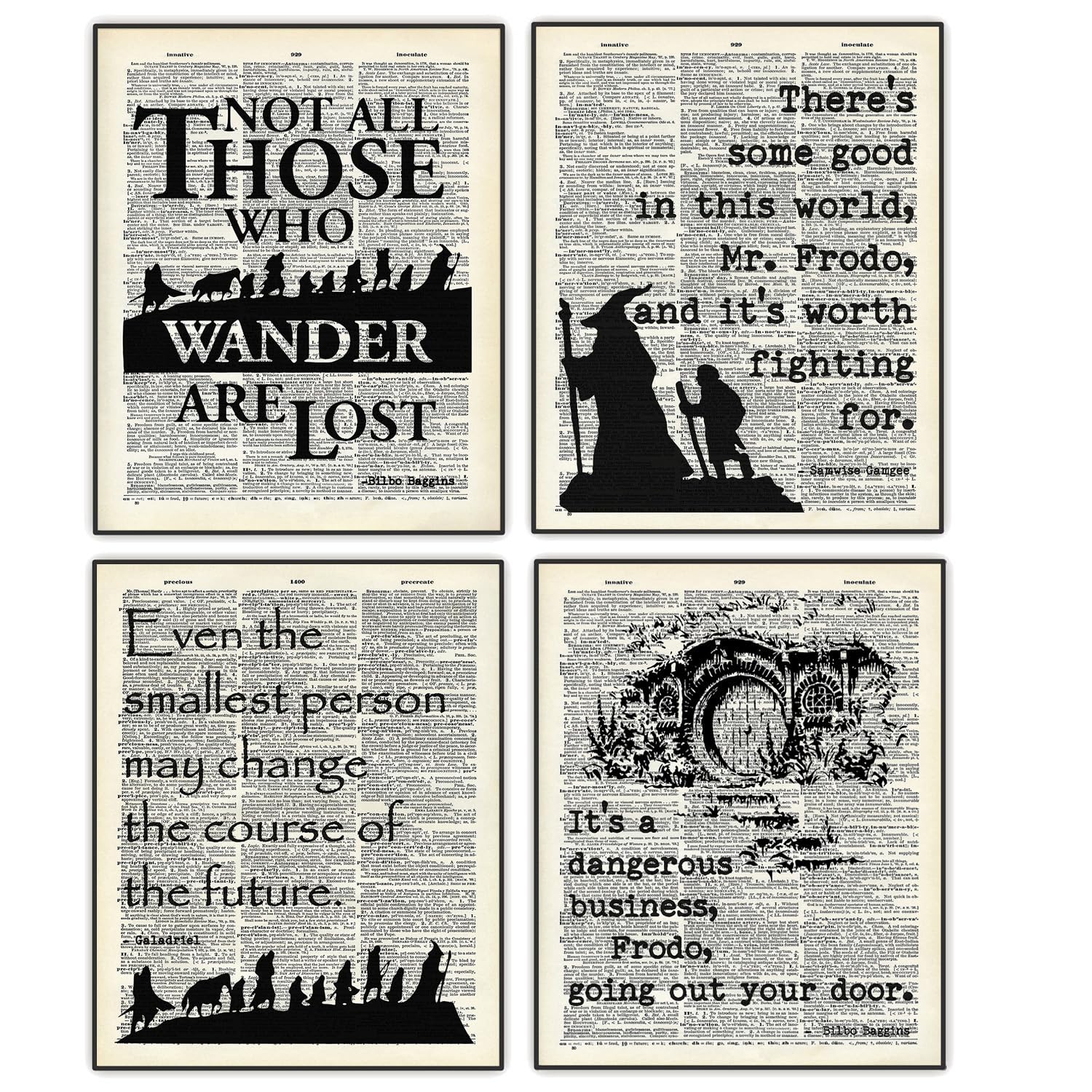 Amazon.com: LOTR Quotes Wall Decor, Tolkien Wall Art, Tolkien Quotes ...