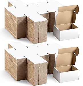 Amazon.com: Harloon 100 Pcs Small Shipping Box 6x4x3 Inch Bulk White ...