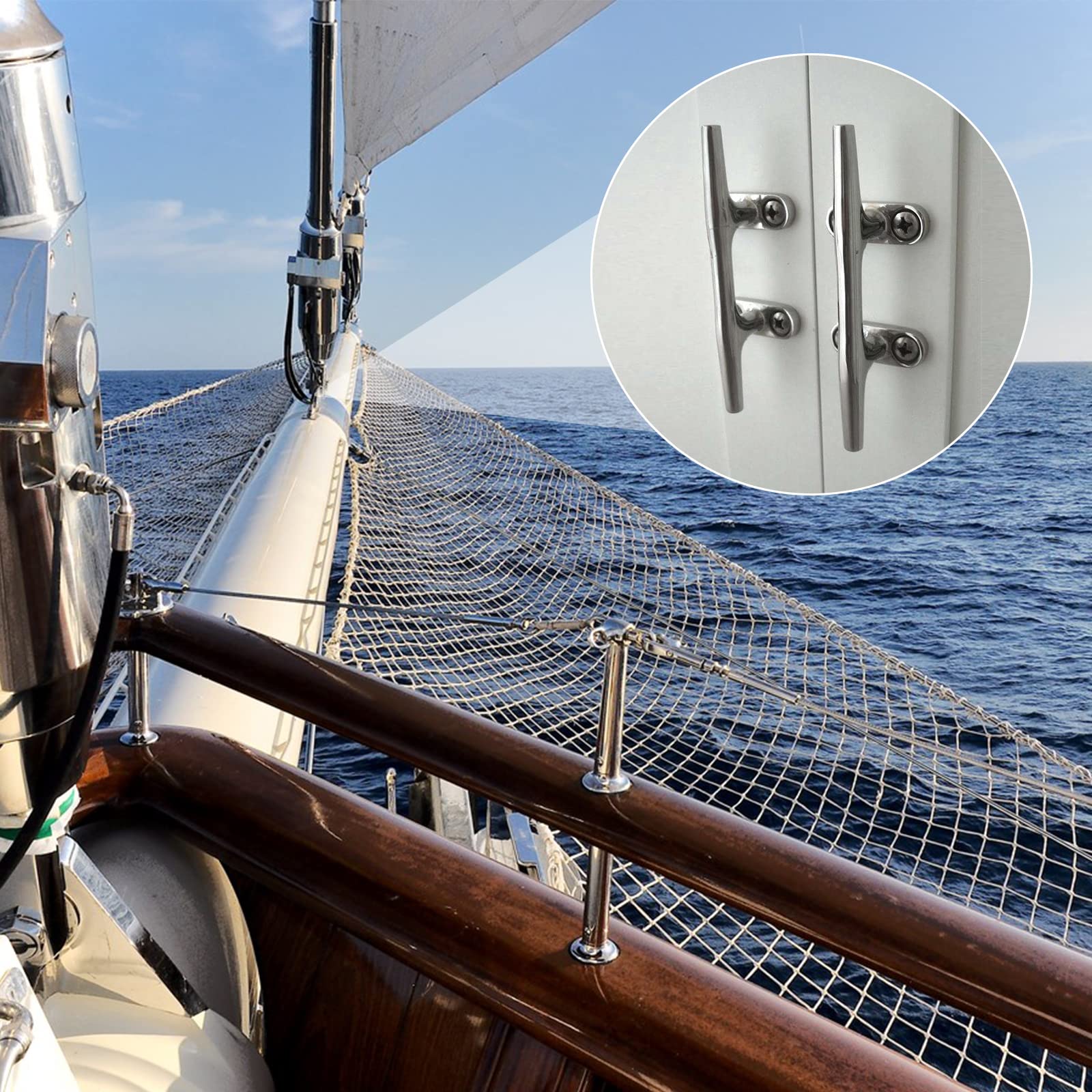 Taquet Pour Bateau ZOMCHAIN 304 Stainless Steel Boat Cleats 4-inch ...