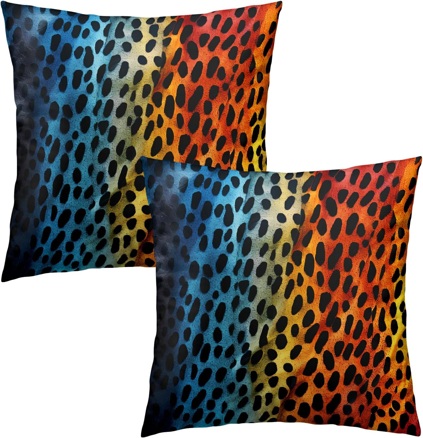 Amazon.com: Granbey Colorful Leopard Print Pillow Cover - Leopard Throw ...