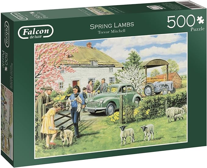Amazon.com: Jumbo Spring Lambs Jigsaw Puzzle (500 Piece) : Toys & Games