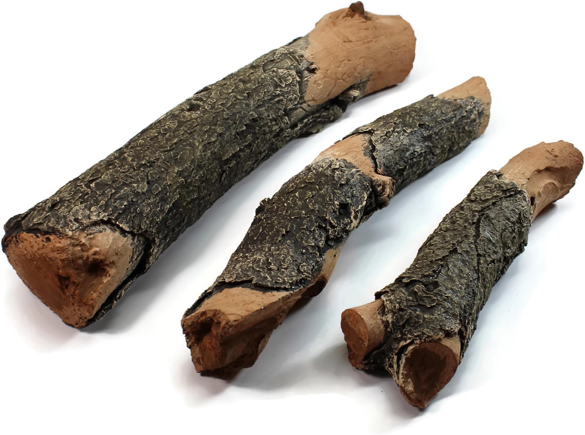 Amazon.com: VEVOR 8 Pcs Oak Logs, Gas Fireplace Ceramic Logs for Fire ...
