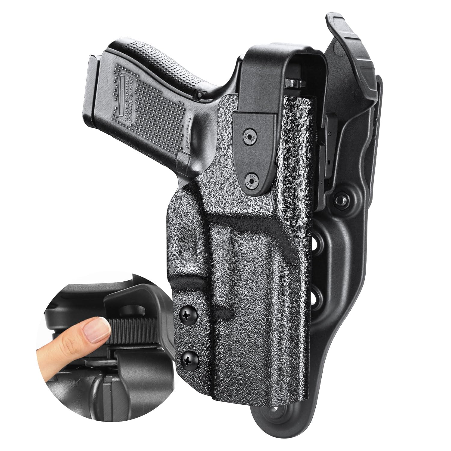 Amazon.com : WARRIORLAND Duty Holster Level II Retention w/Hook Guard ...