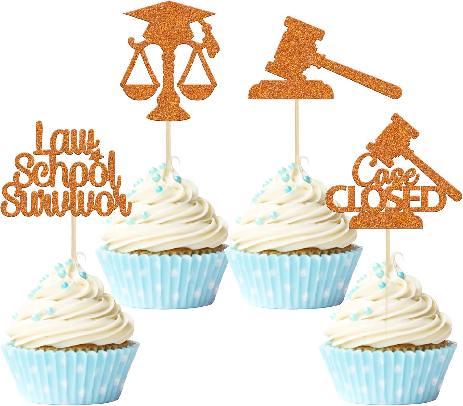 Amazon.com: Gyufise 24Pcs Lawyer 2023 Graduation Cupcake Toppers Orange ...
