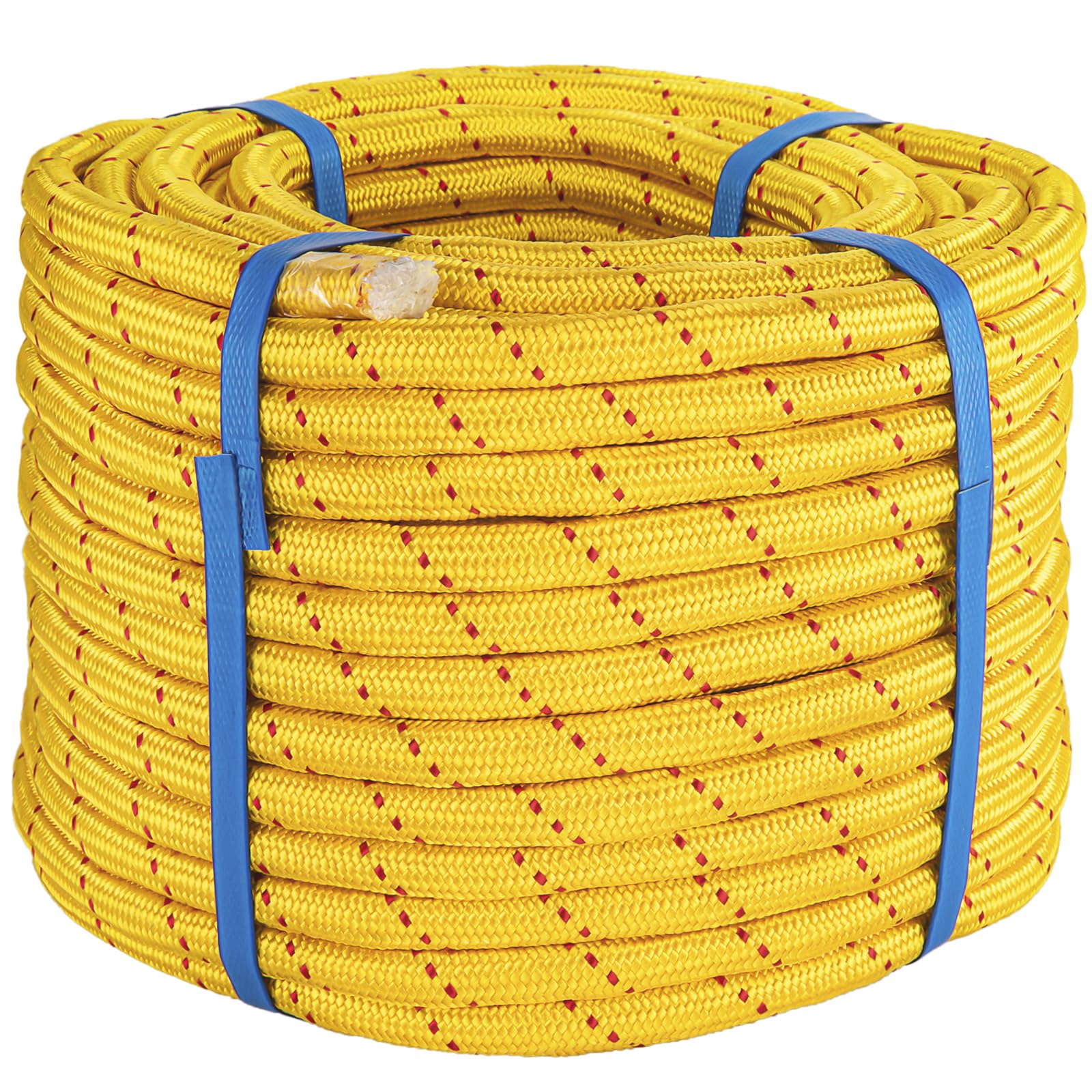 Amazon.com: Braided Polyester Rope - 1/2 in x 125 ft Strong Arborist ...