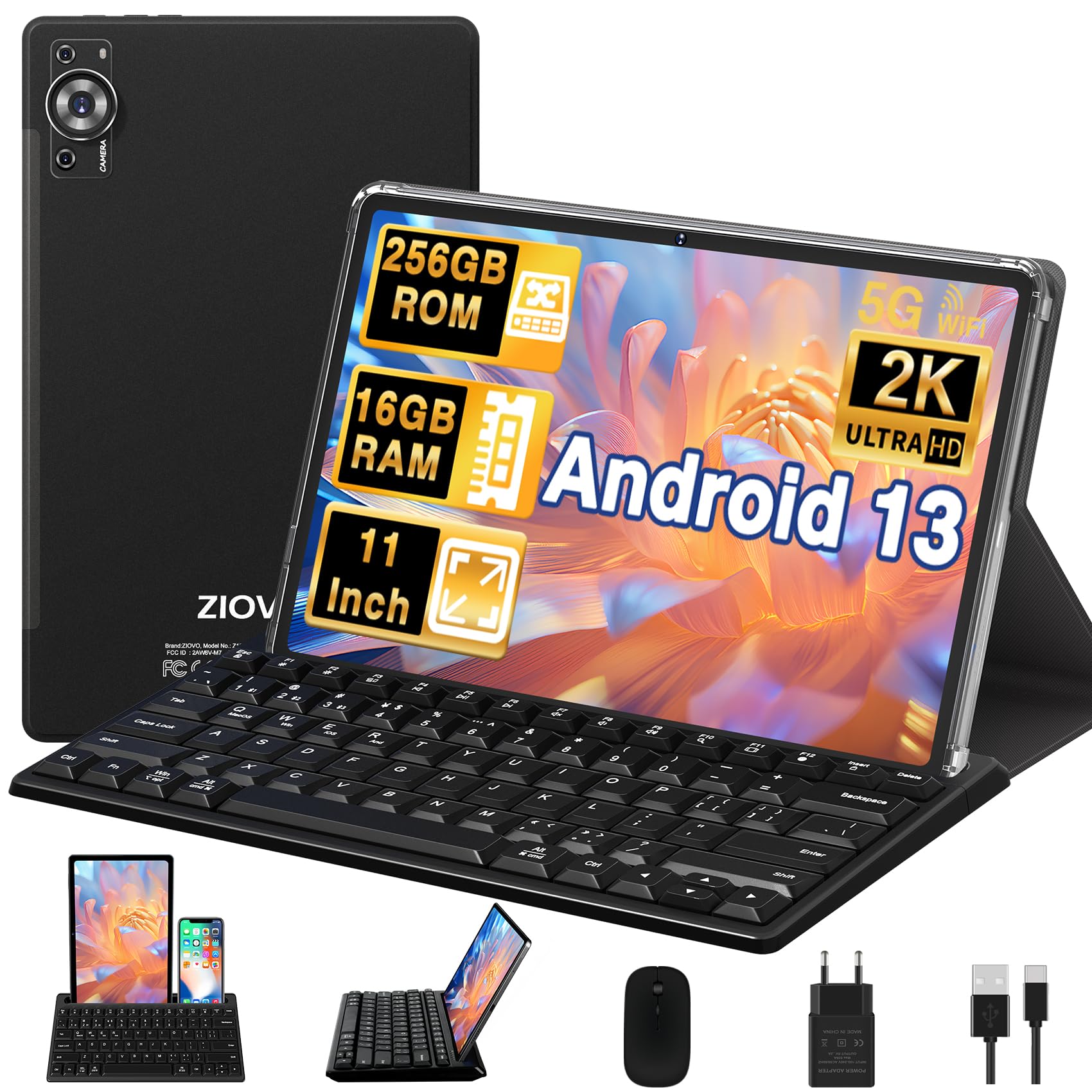 ZIOVO Tablet 11 Pollici Android 13 Tablet PC,16GB RAM+256GB ROM/TF 1TB ...