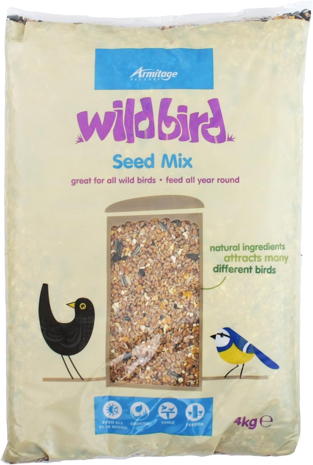 Wild Bird Seed Mix 4kg : Amazon.co.uk: Garden