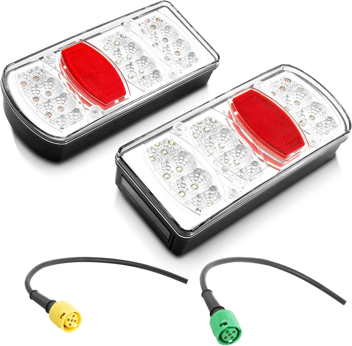 ETUKER 7Function Trailer Rear Tail Light Led 12/24v Kit with Trailer ...