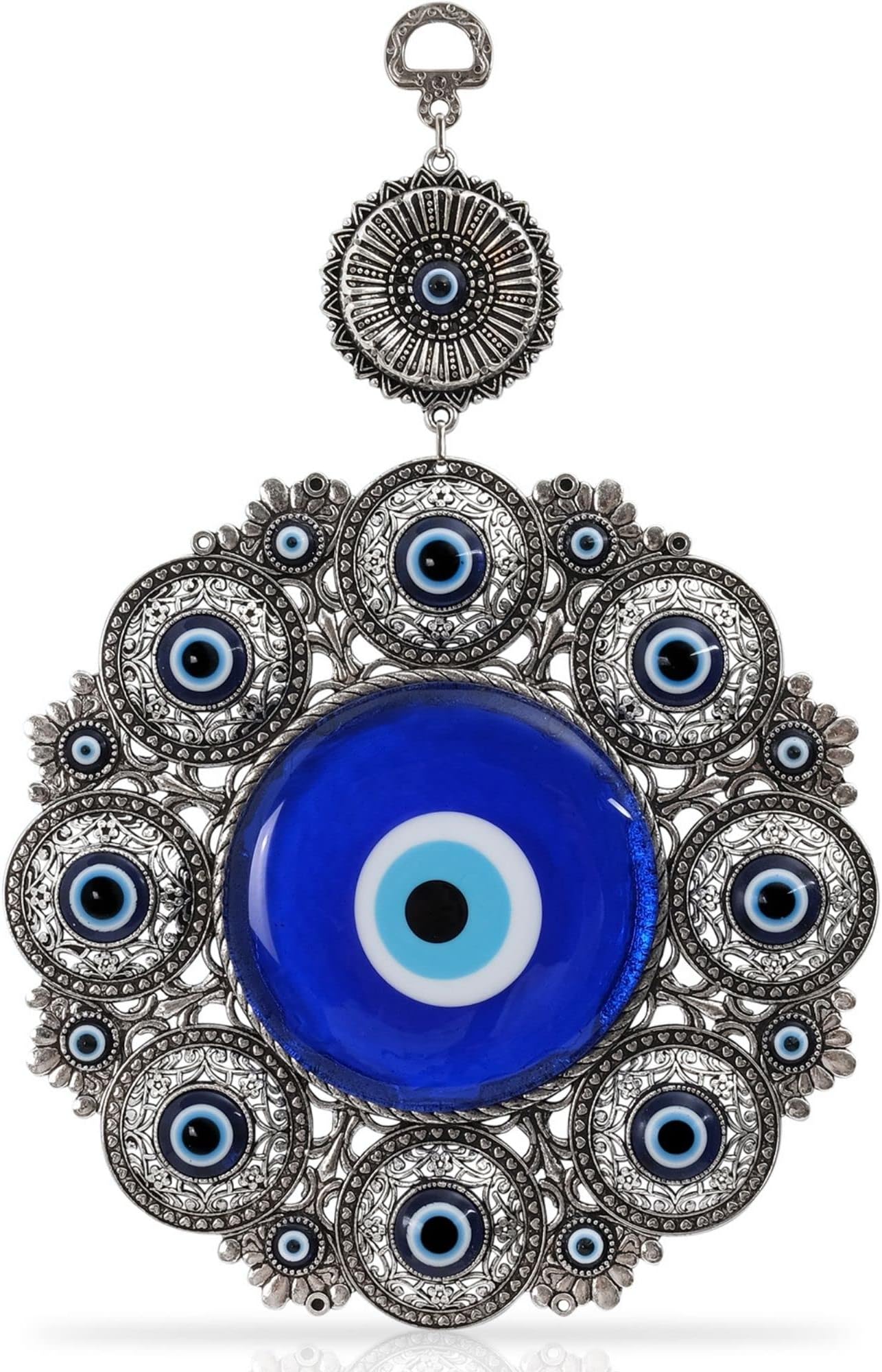 Amazon.com: Okuna Outpost Turkish Evil Eye Hanging Glass Amulet - Evil ...