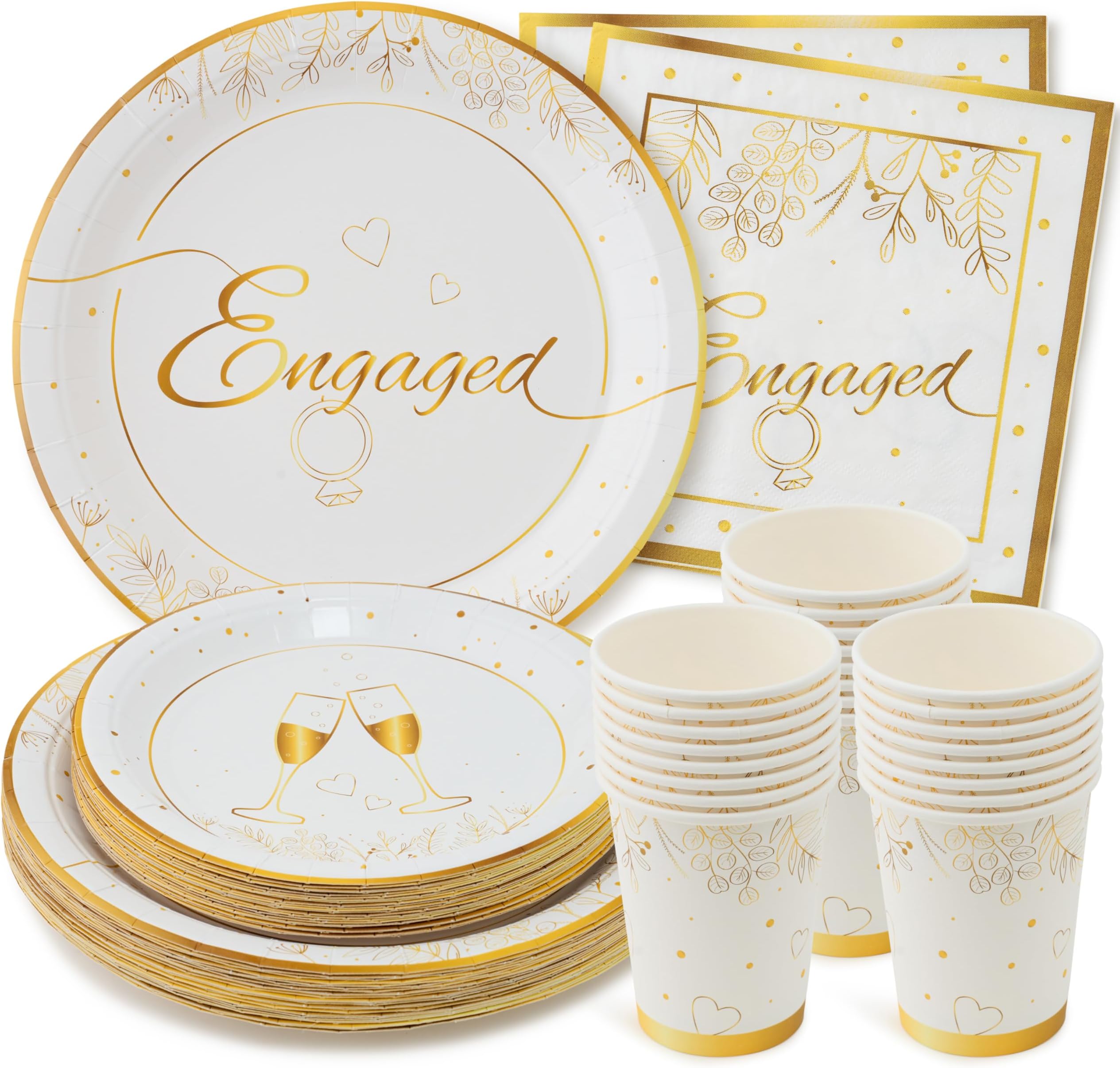 Amazon.com: Fabuplates 48 pc Paper Plates & Napkins Party Set - Classic ...