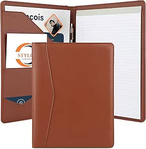 STYLIO Padfolio Portfolio Organizer Binder (Tan Color) | Interview ...