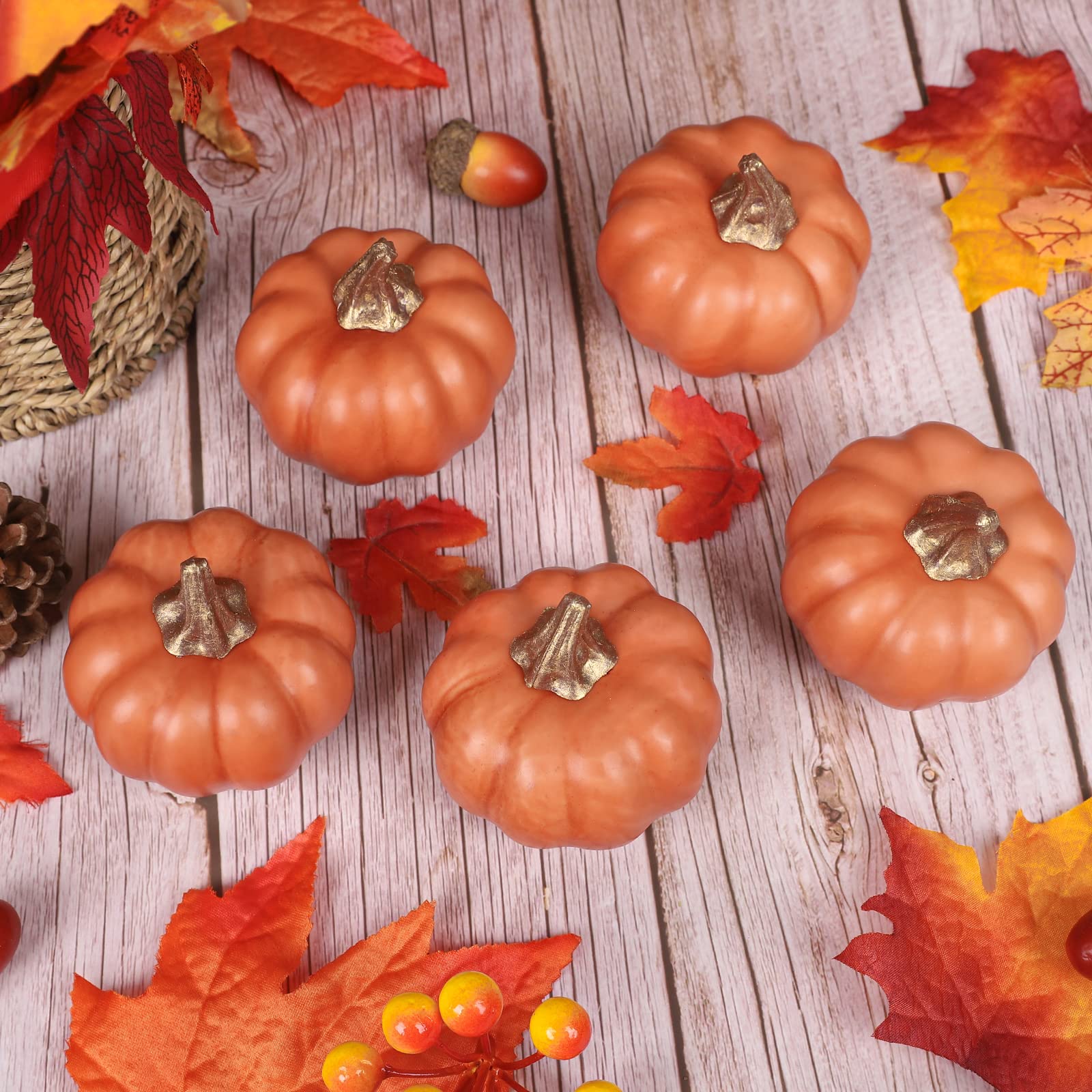 Snapklik.com : Whaline Fall Artificial Pumpkins Bulk Autumn Vintage ...
