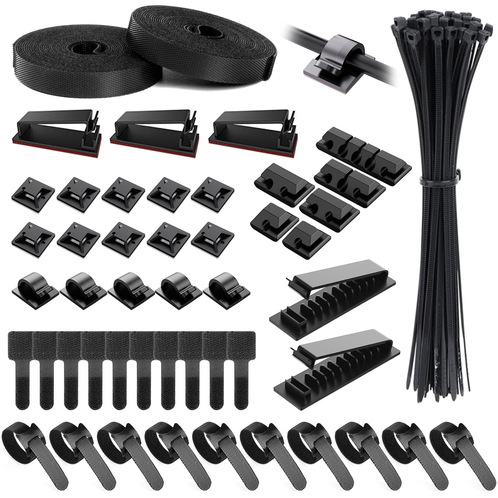 Amazon.com: OneLeaf Cable Management Kit, Cord Organizer for Desk ...