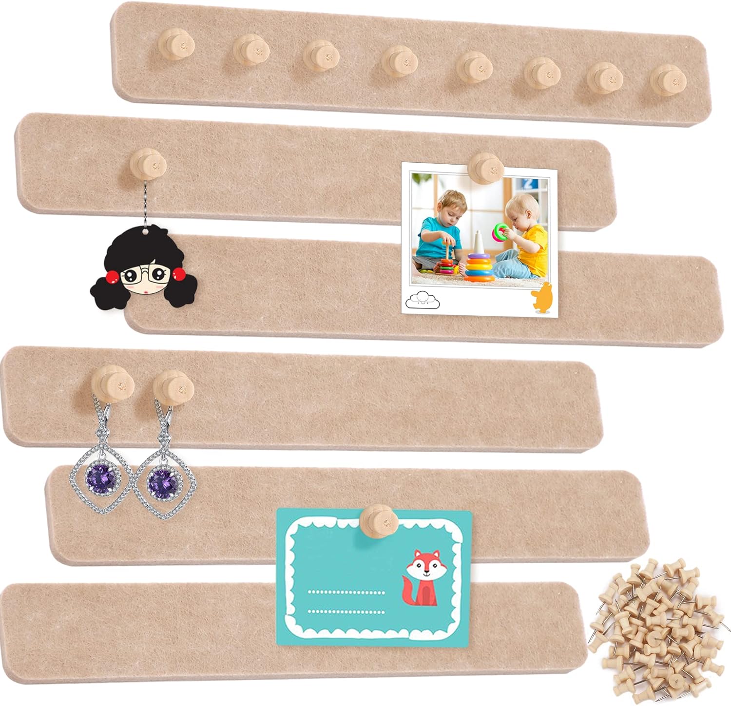 Amazon.com : UPINS Bulletin Board Strips Cork Boards for Walls Felt Pin ...