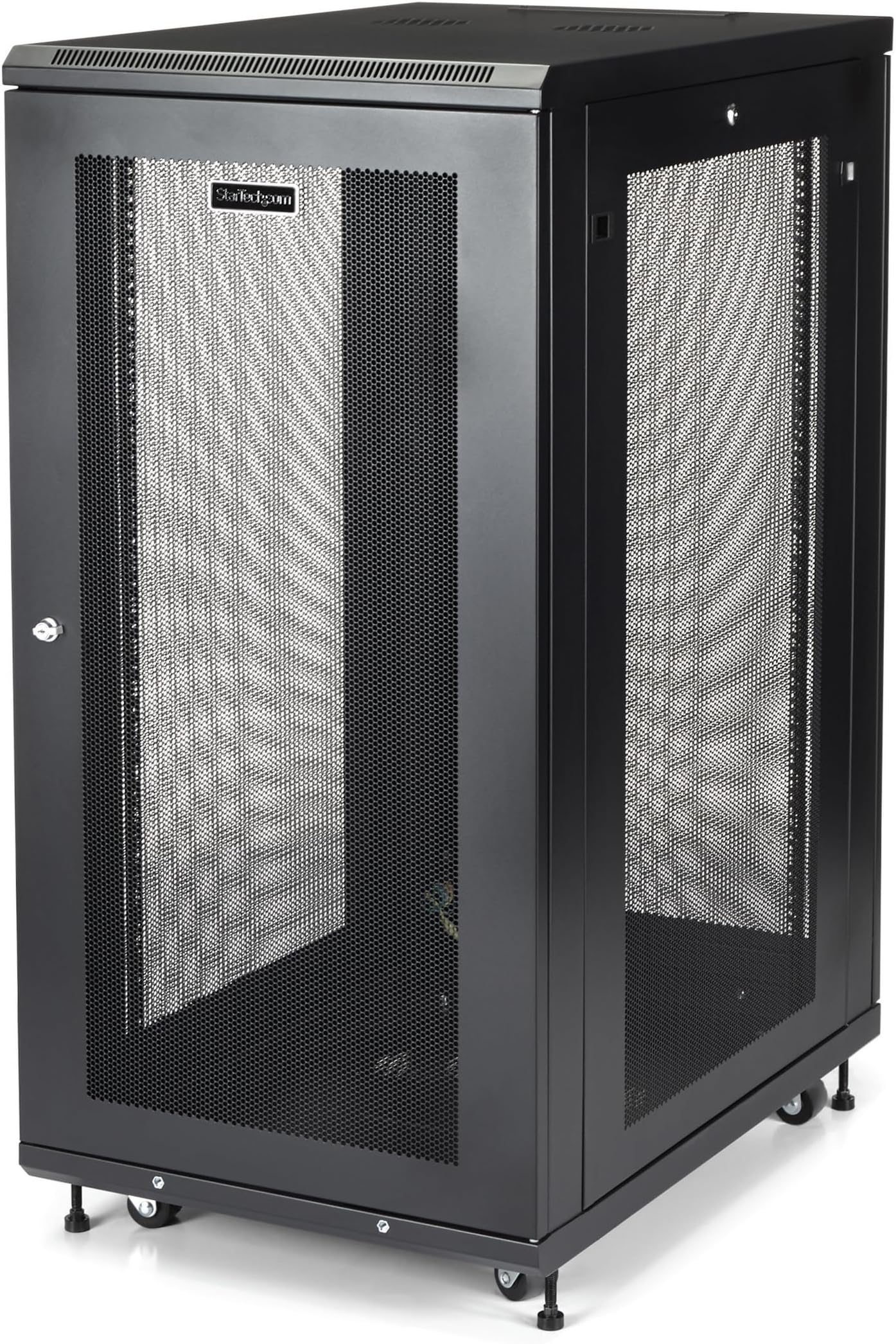 StarTech.com 4-Post 24U Server Rack Cabinet, 19" Data Rack Cabinet for ...