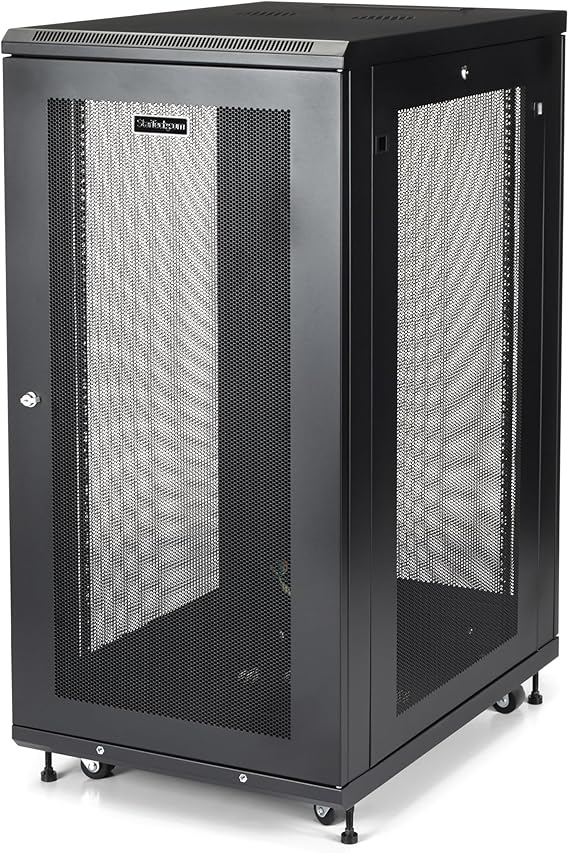 StarTech.com 24U Server Rack Cabinet - 4-Post Adjustable Depth (2" to ...