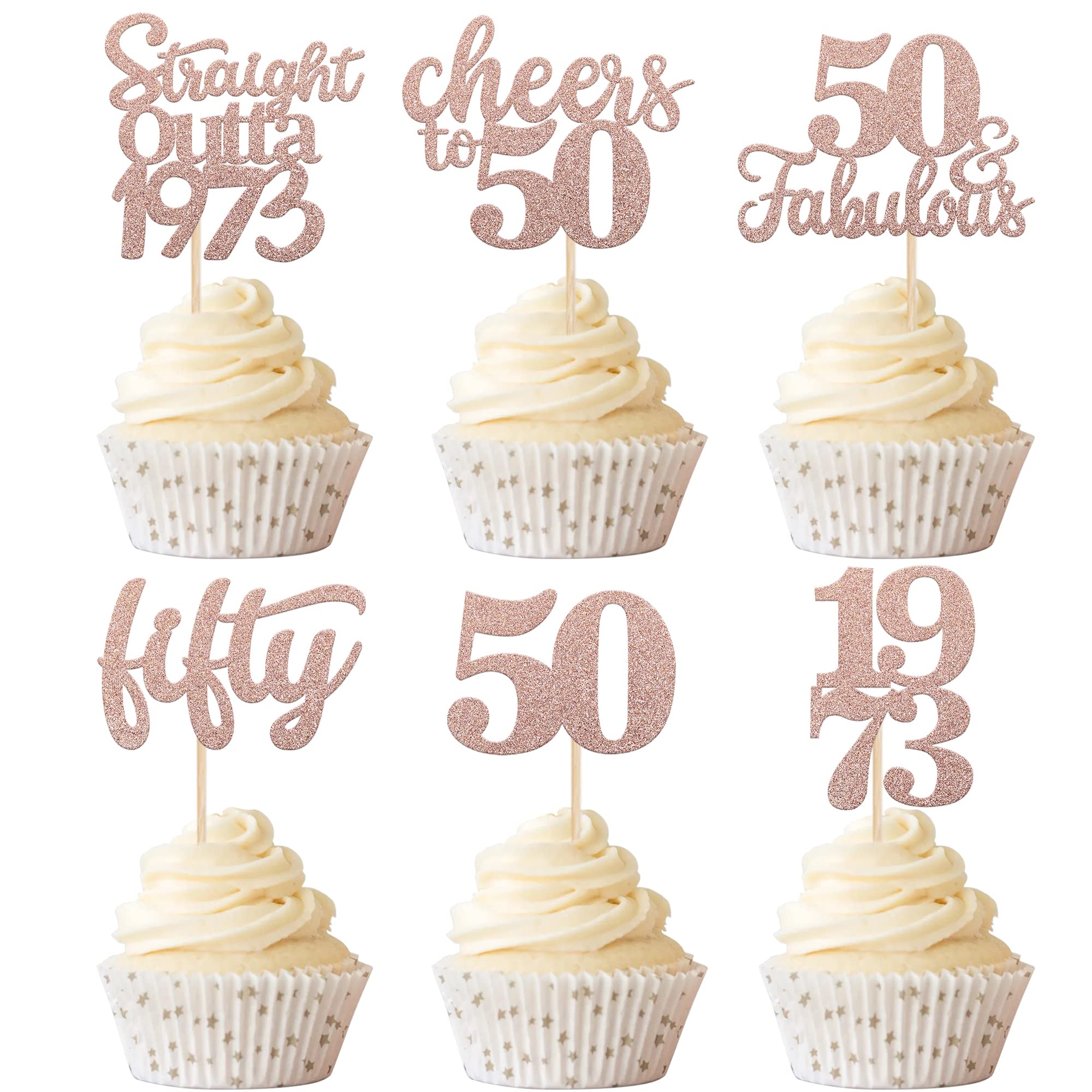 50th Birthday Cupcake Decorating Ideas