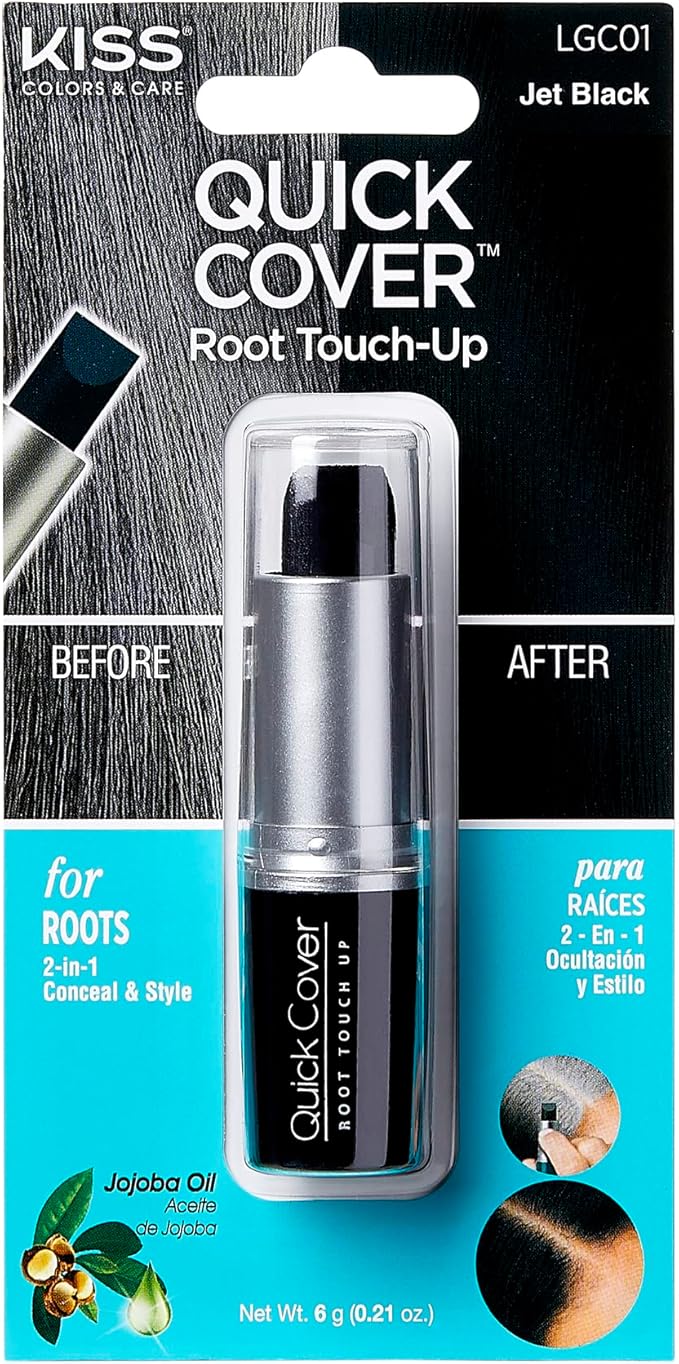 RED by Kiss Quick Cover Root Touch Up Stick, Water-Resistant Temporary ...